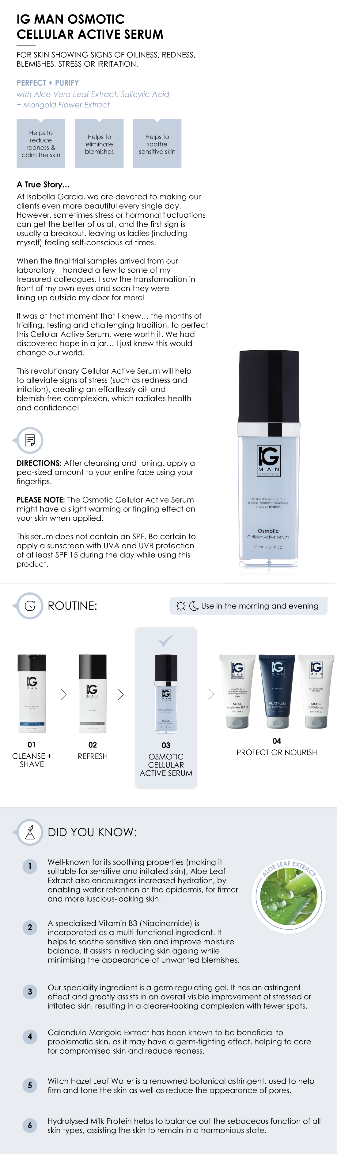 IG MAN Osmotic Cellular Active Serum | Isabella Garcia International