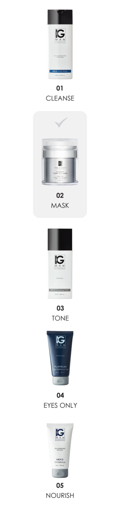 IG MAN InstaExpert Charcoal Mask | Isabella Garcia International